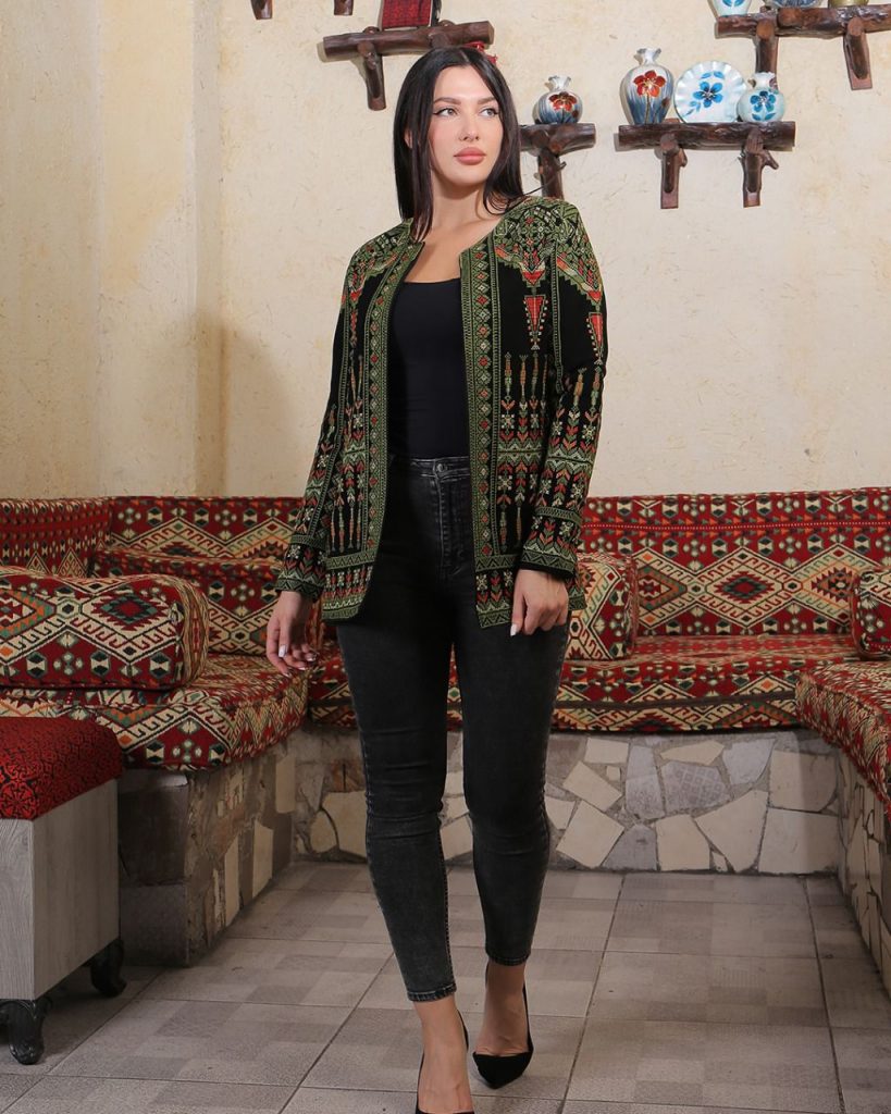 Palestinian Jordanian Top Quality Embroidered Jacket Blazer - Women