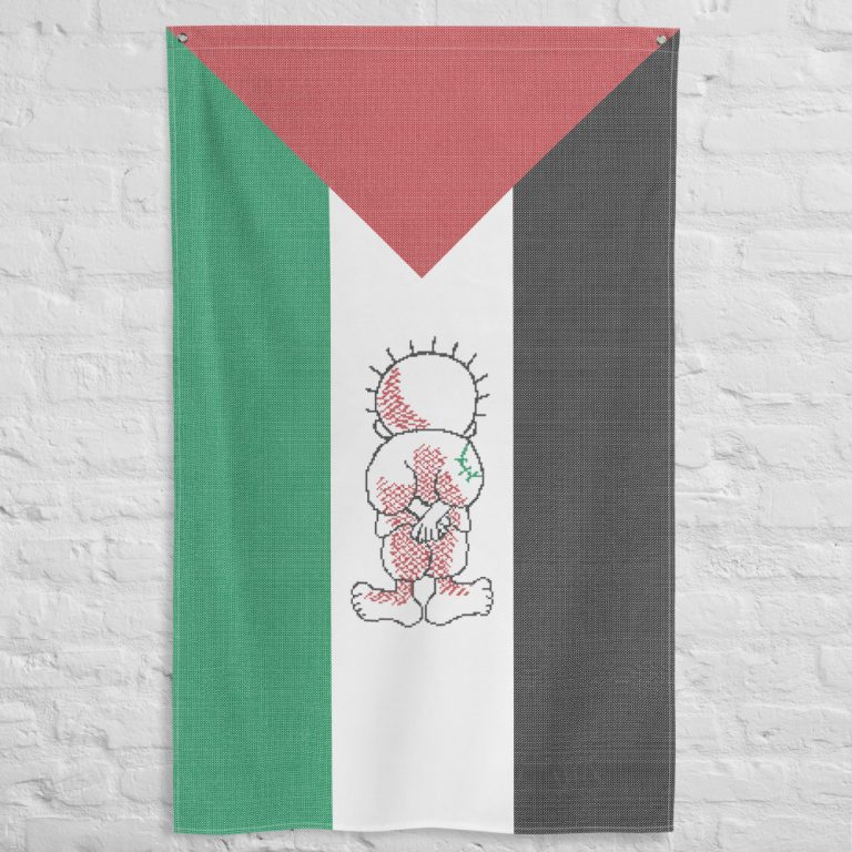 Palestinian Flag Customized Realistic Tatreez Handhala Caricature