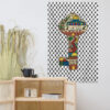 Palestine Key of Return Flag Palestinian Arabic Kufiya Hatta Wall Decor