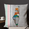 I Love Palestine Throw Decorative Pillow Palestinian Map Kufiya